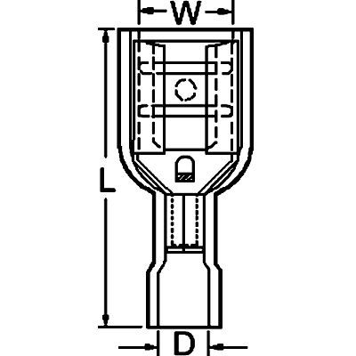 Klemko vlakstekerhuls volledig geïsoleerd 2,8x0,5mm voor 0,5-1,5 mm² ...