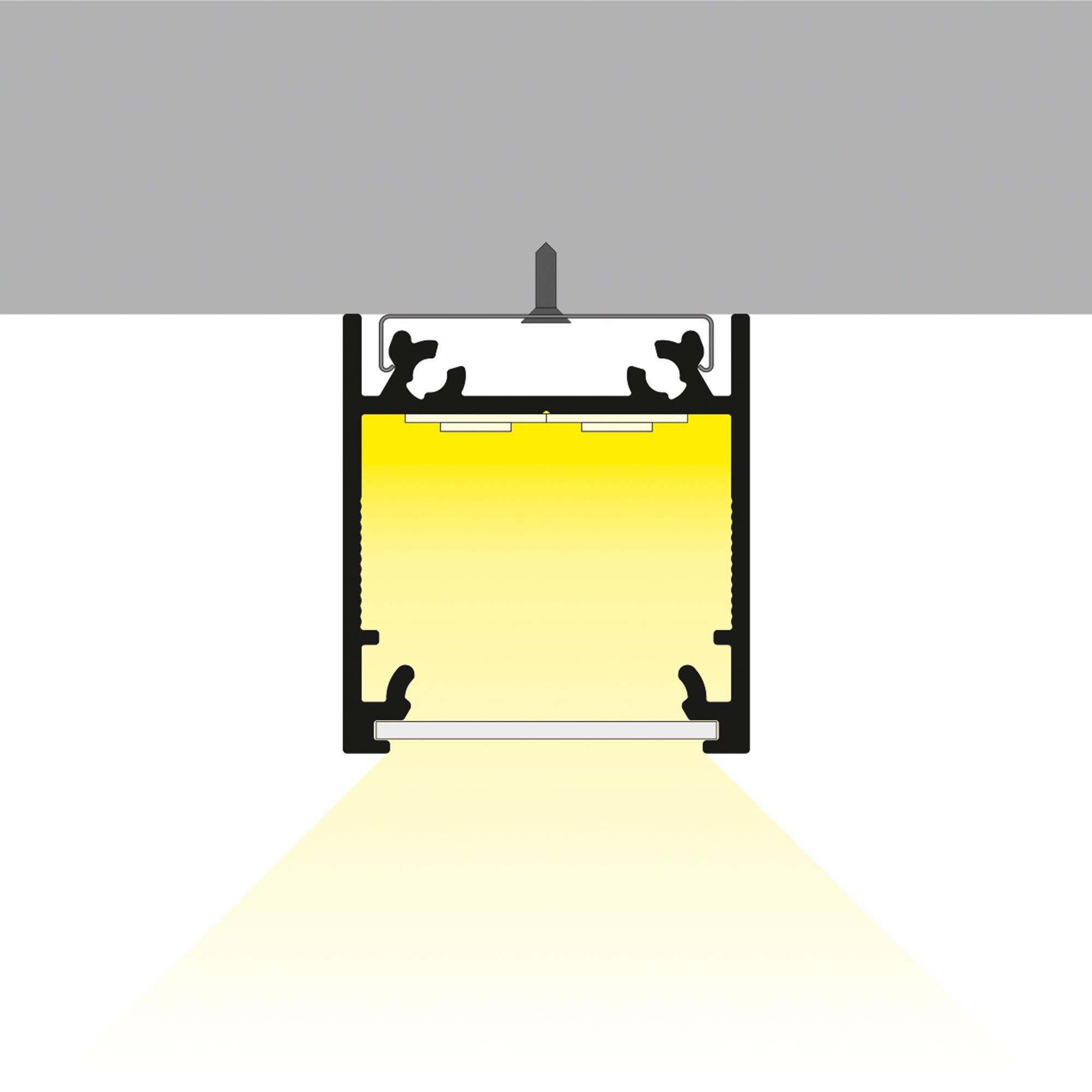 Profiel 20, opbouw, Zwart, 2 meter | Lumiko